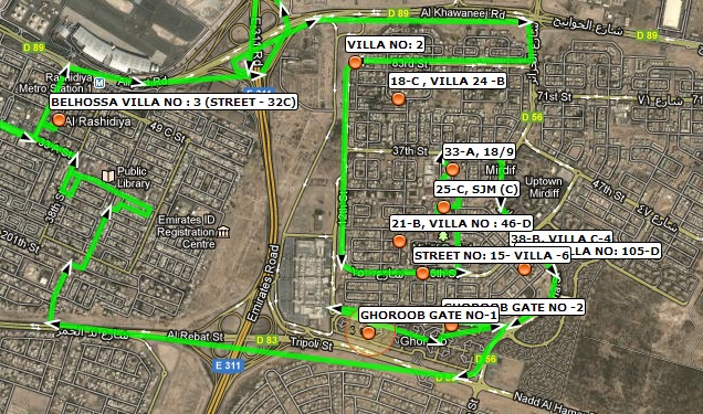 Bus 154 - Map